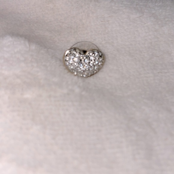 Swarovski | Jewelry | Swarovski Pav Puff Heart Earring | Poshmark
